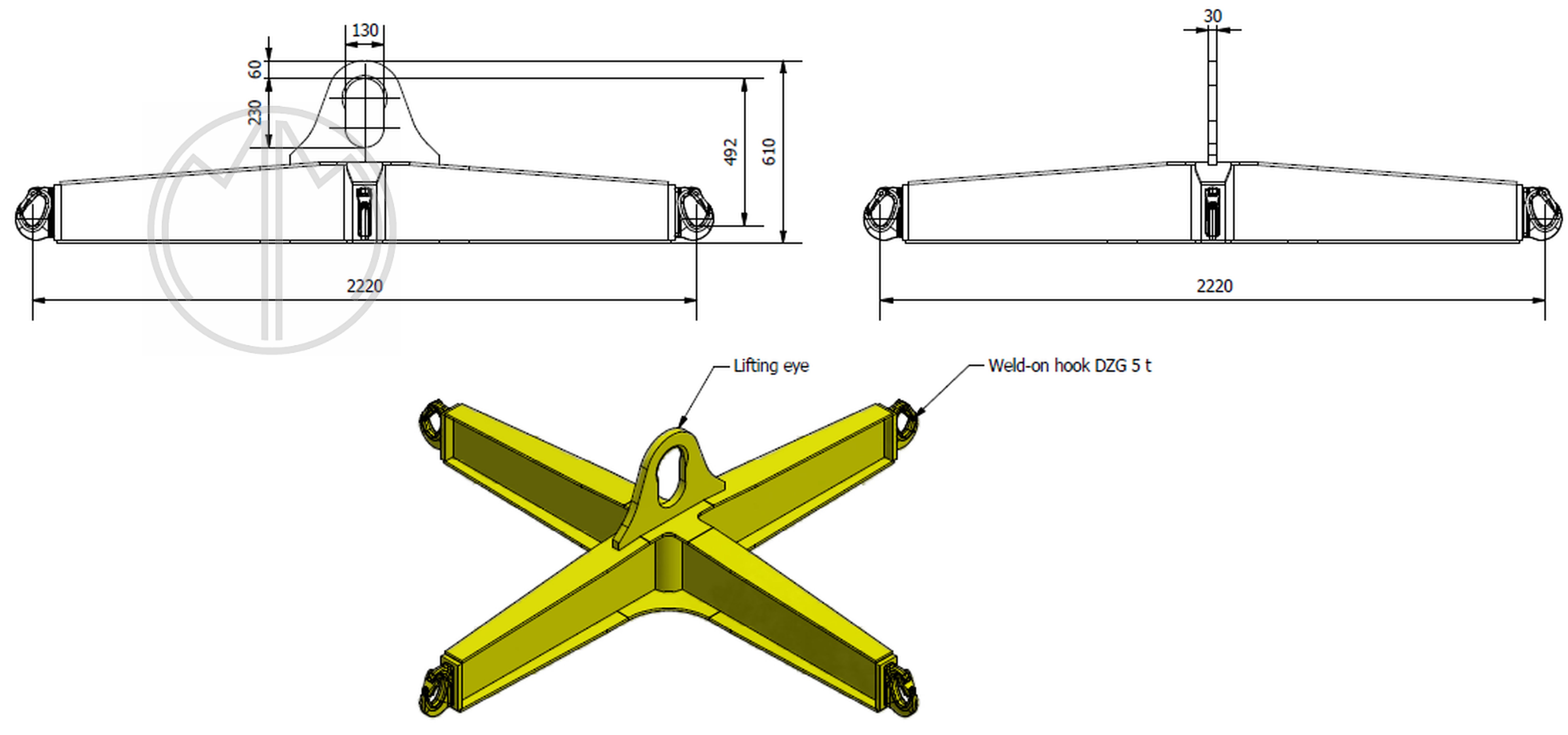 Cross lifting beam M170314
